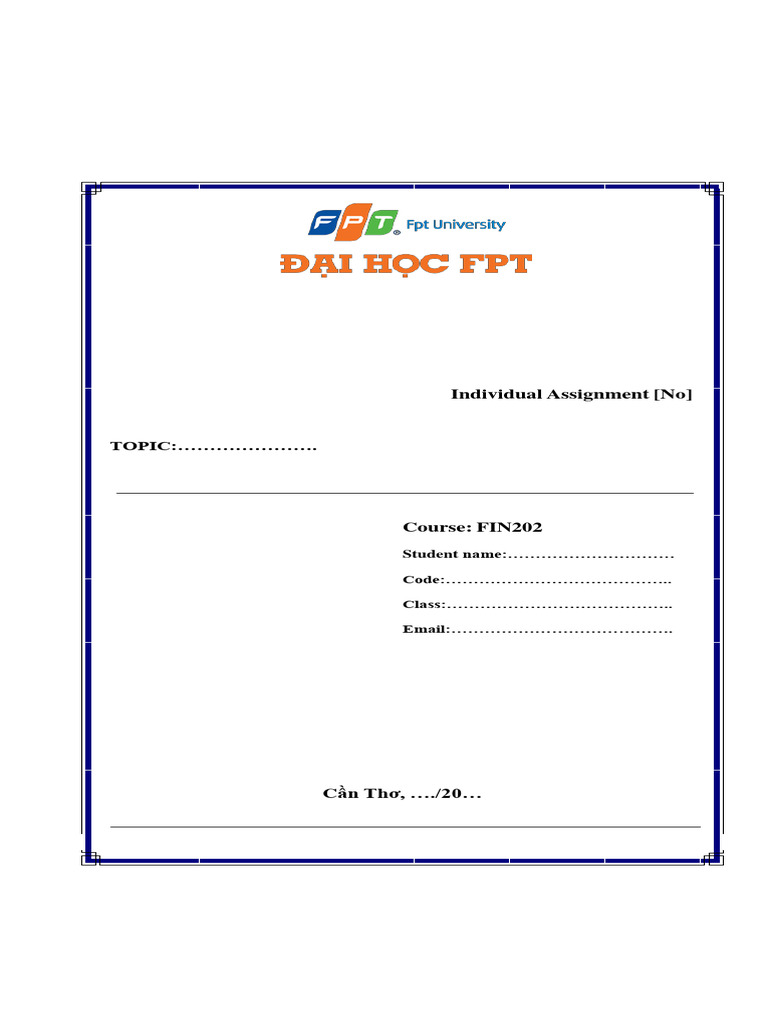 Individual Assignment FIN202 SP24 | PDF | Financial Statement | Business