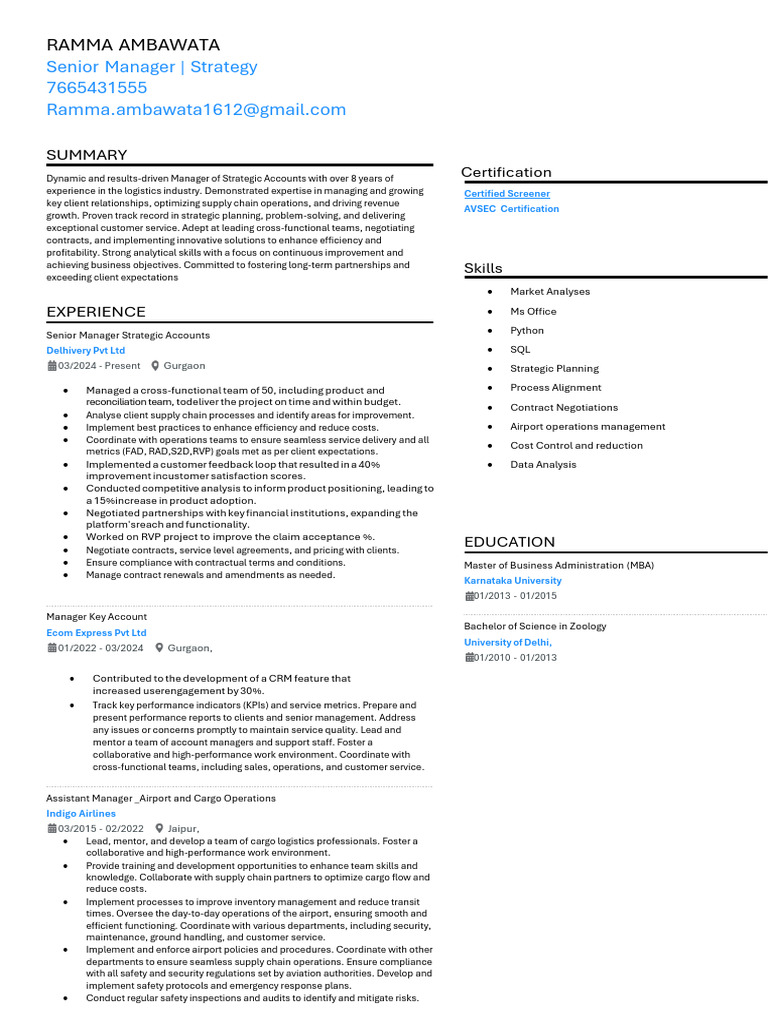 Ramma Ambawata1612@gmail | PDF | Supply Chain | Strategic Planning