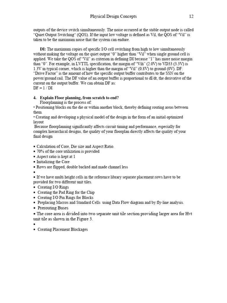 Physical Design Interview Complete 12 | PDF