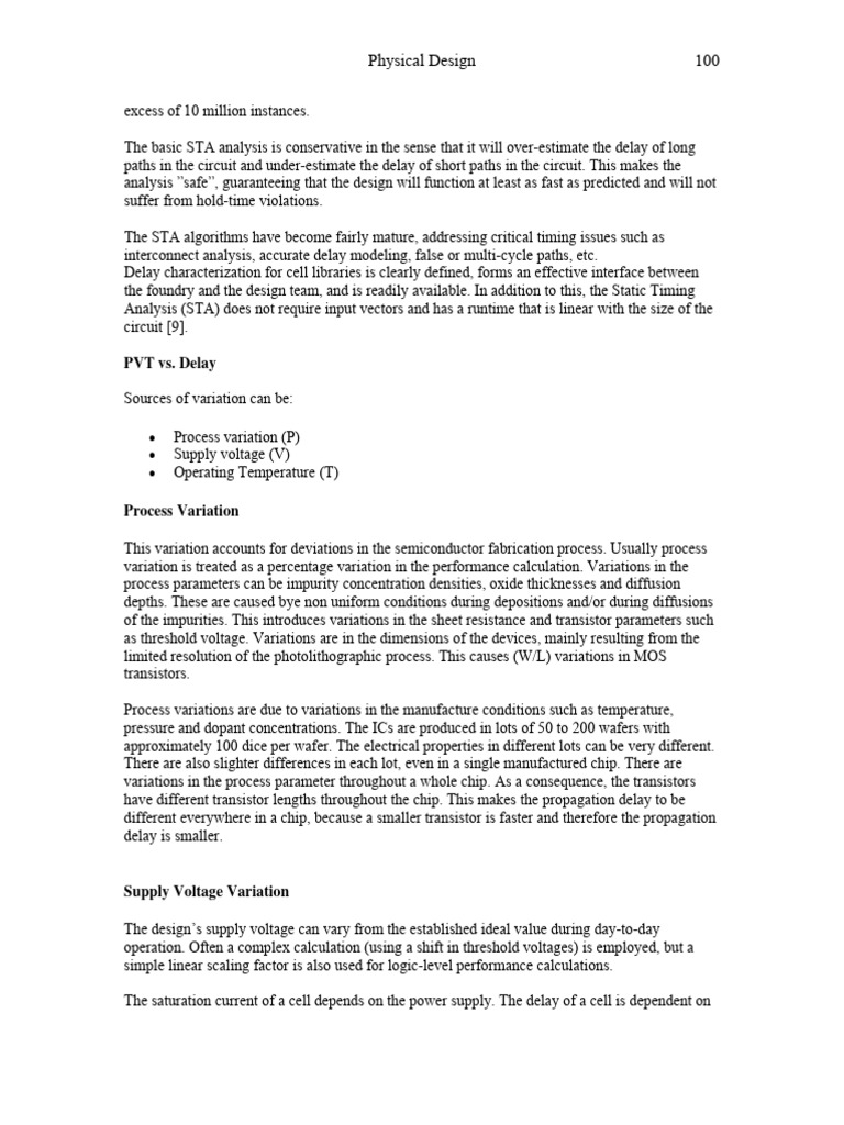 Physical Design Interview Complete 100 | PDF | Integrated Circuit ...