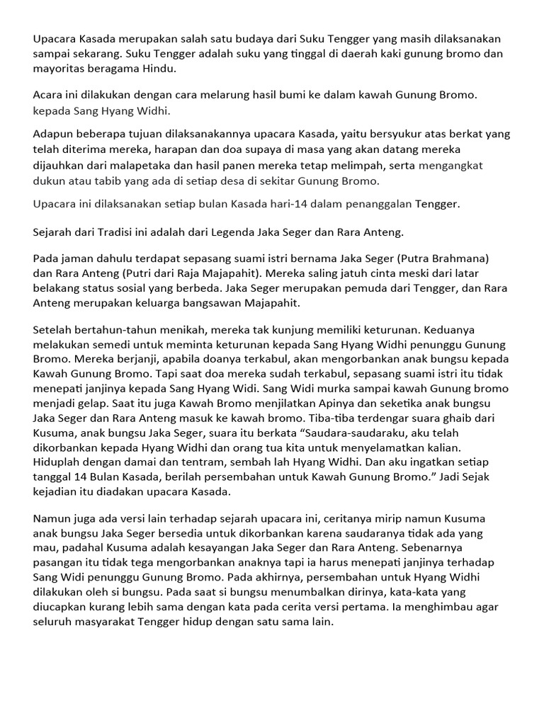 Script Tugas Miniatur Kasada | PDF