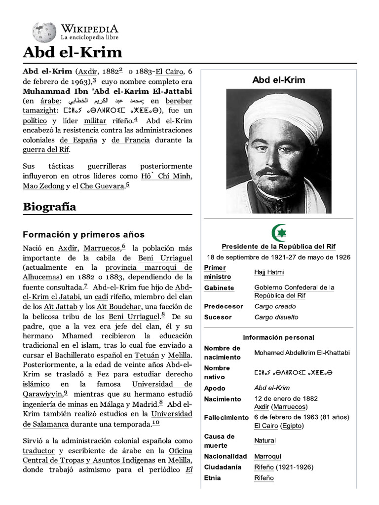 Abd El-Krim | PDF
