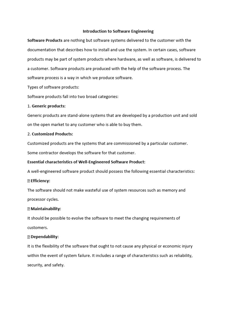 Overview of Software Engineering Principles | PDF | Software | Engineering