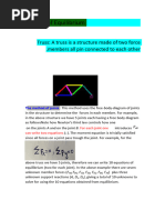Truss Analysis: Joints & Sections Methods | PDF | Truss | Force