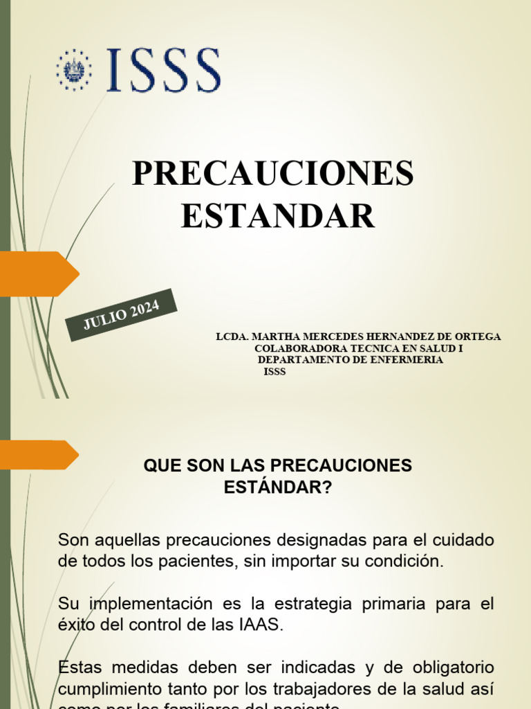 Precauciones Estandar | PDF | Lavado de manos | Salud pública