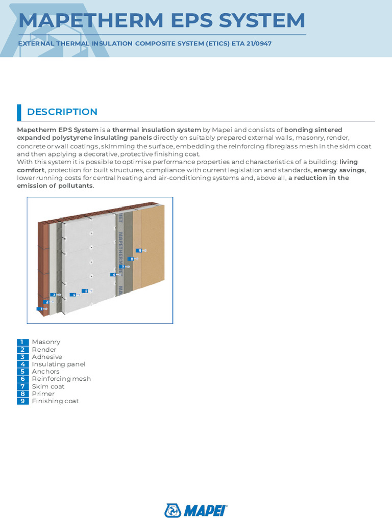 22 06150 Mapetherm-Eps-System en | PDF | Building Insulation | Thermal Insulation