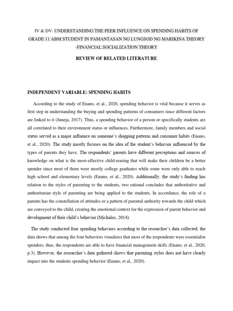 IV-DV-RRL-CHLOE | PDF | Parenting | Behavior