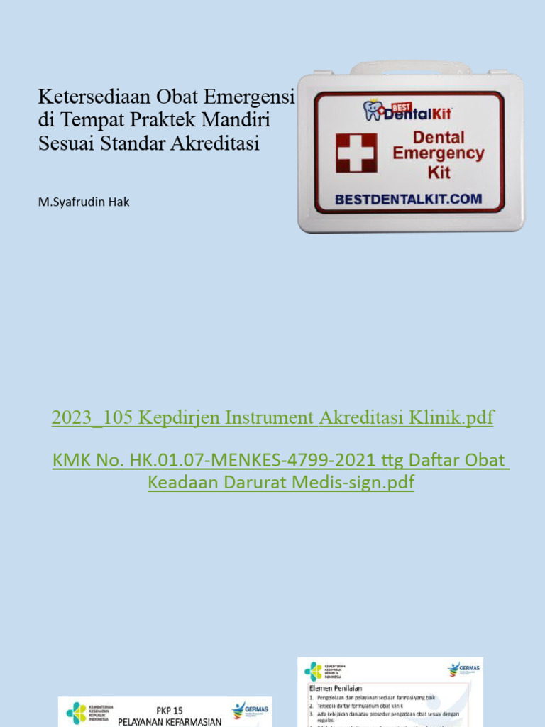 Ketersediaan Obat Emergency | PDF | Kesehatan Holistik | Sains & Matematika