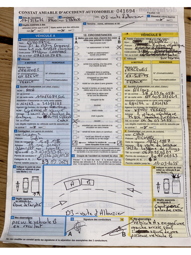 Constat Amiable | PDF