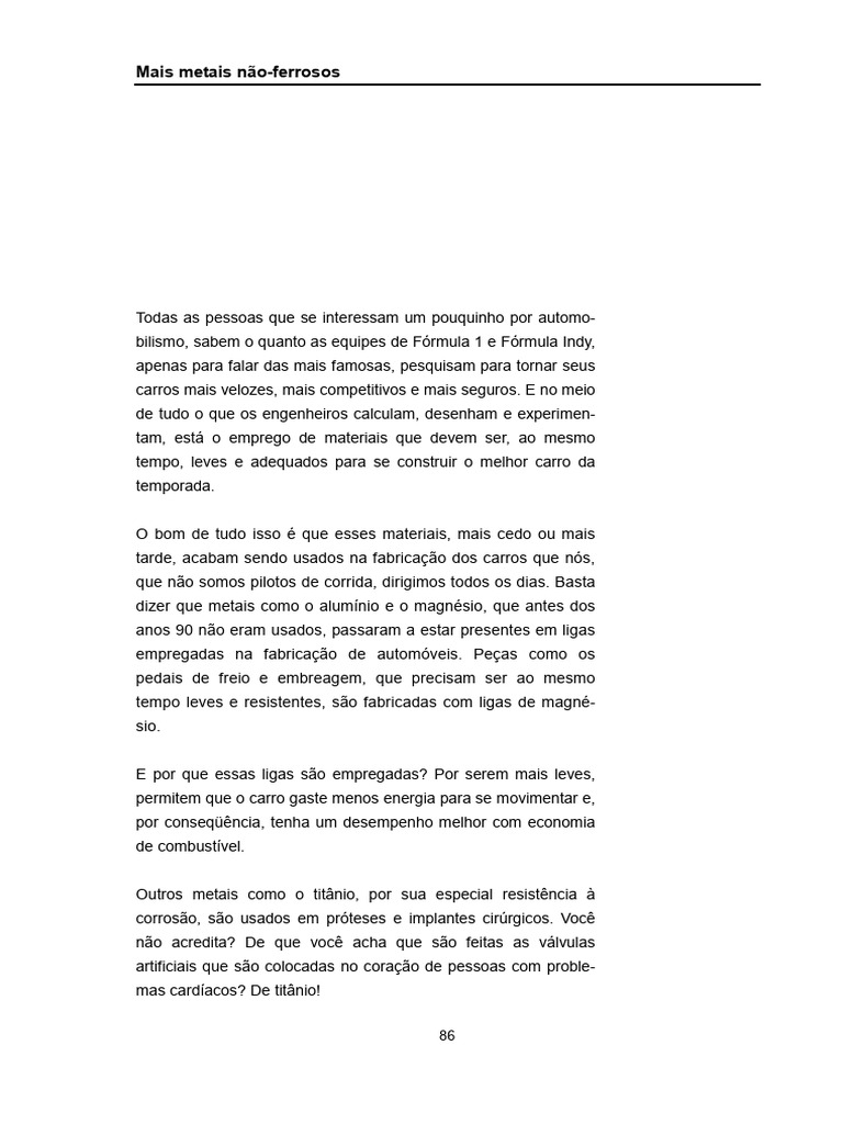 Metais Não-Ferrosos: Aplicações e Propriedades | PDF | Liga | Metais