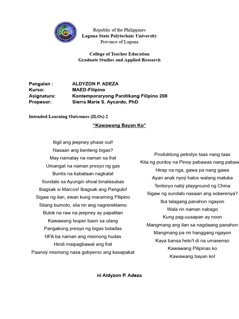 ADEZA - Aldyzon ILO 2 | PDF