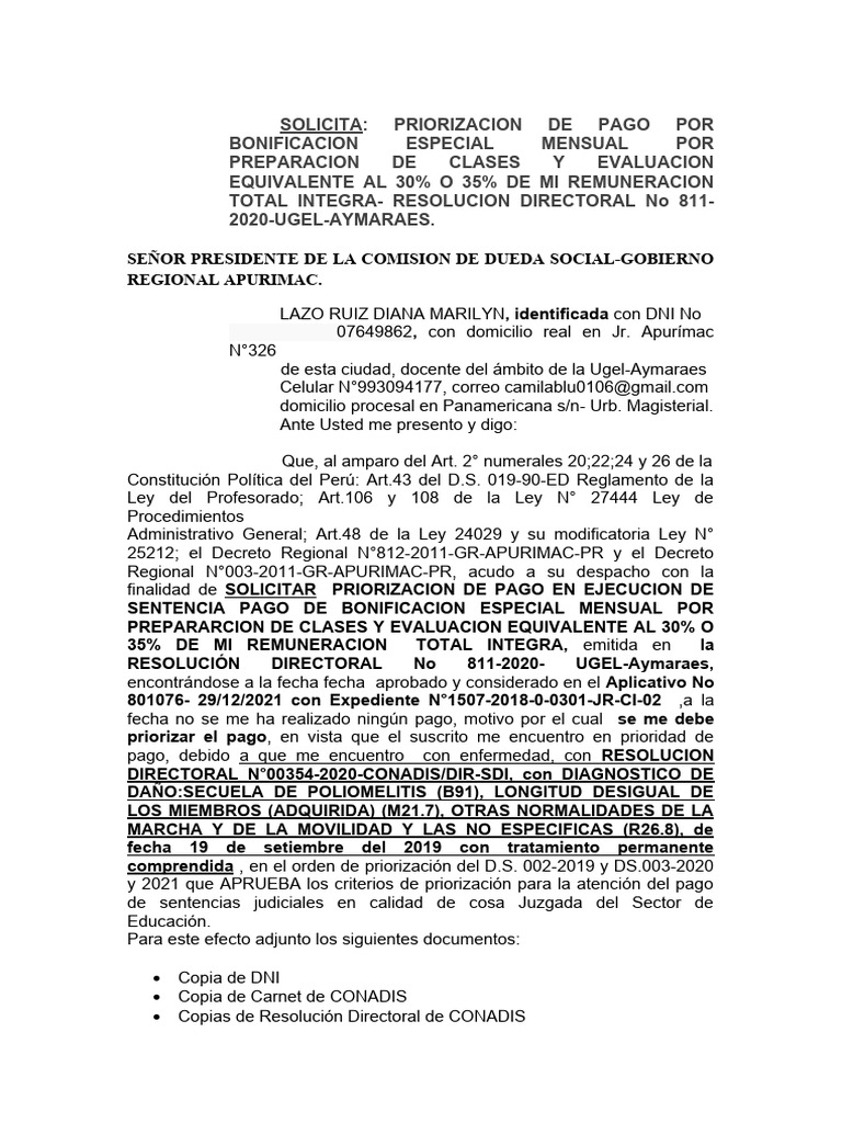 Aqui..Diana 5% Marilin Lazo Chala | PDF | Gobierno | Justicia