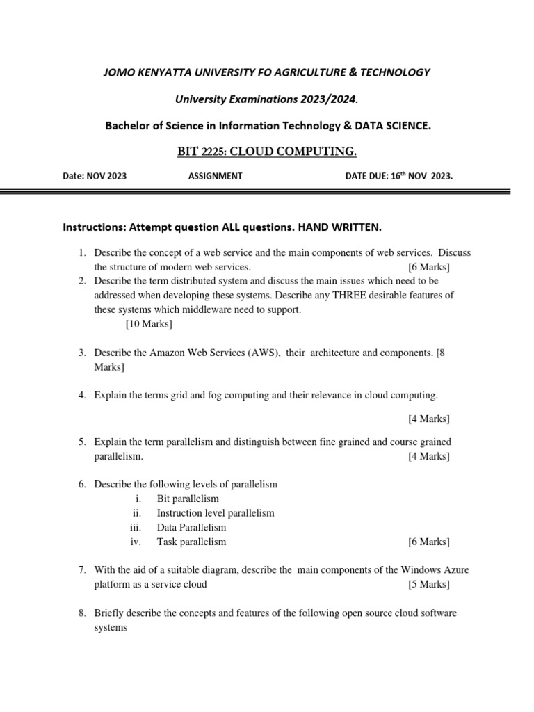 Cloud Assignment Nov 23 | PDF