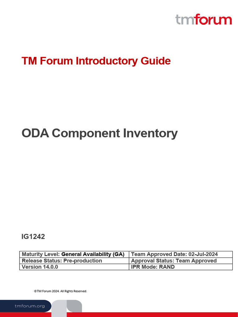 IG1242 ODA Component Inventory v14.0.0 | PDF | Software Engineering ...