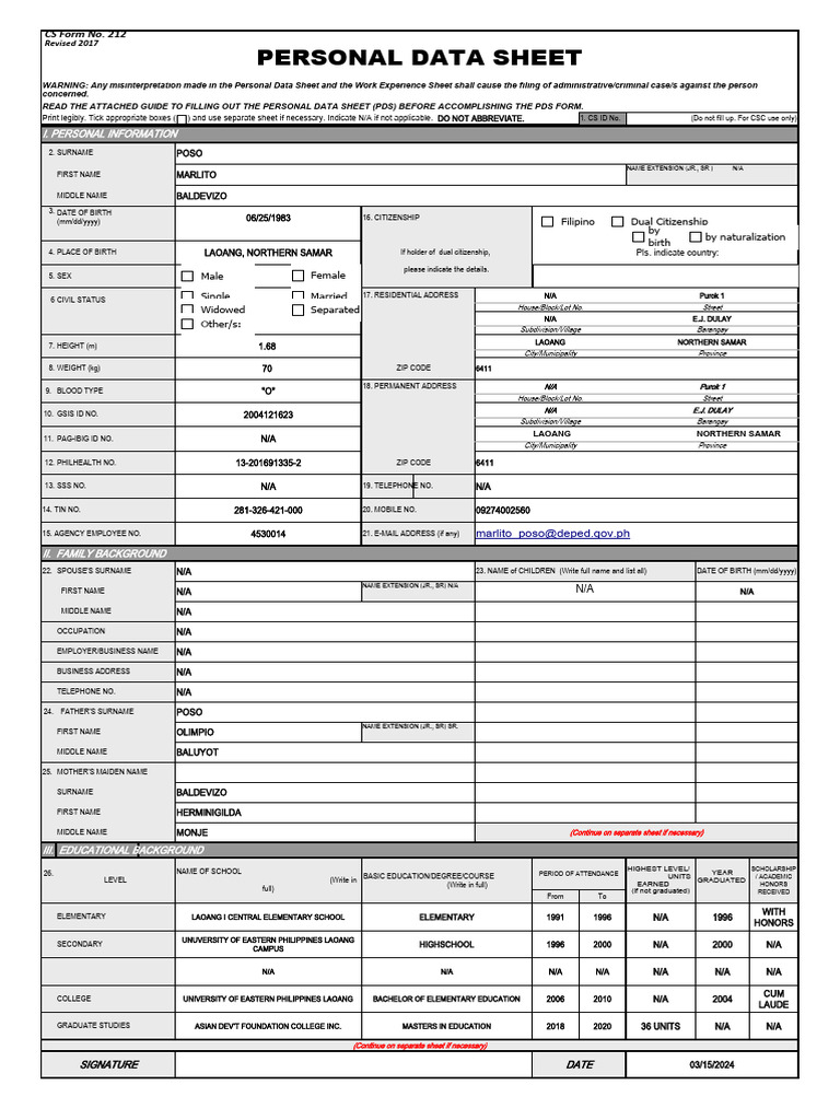 MARLITO PDS 2024 Corrected | PDF | Crimes | Crime & Violence