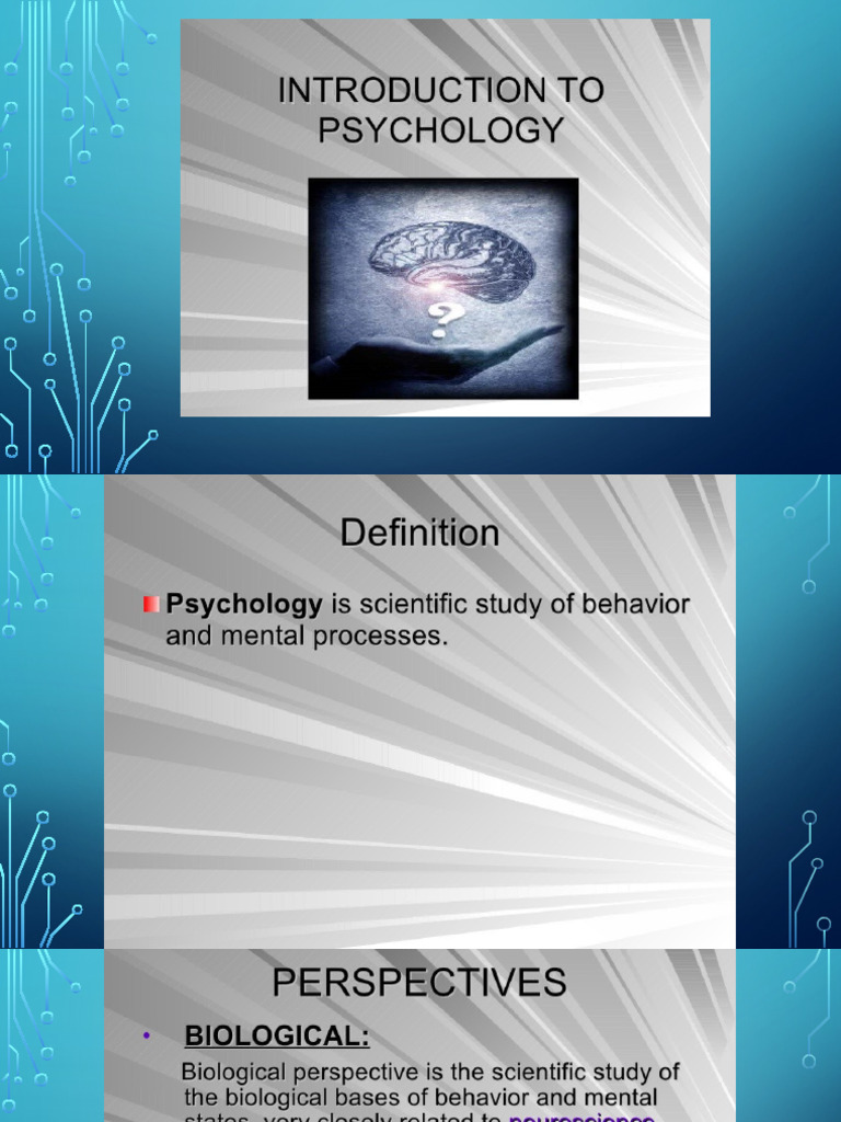 Introduction To Psychology | PDF | Psychology | Motivational