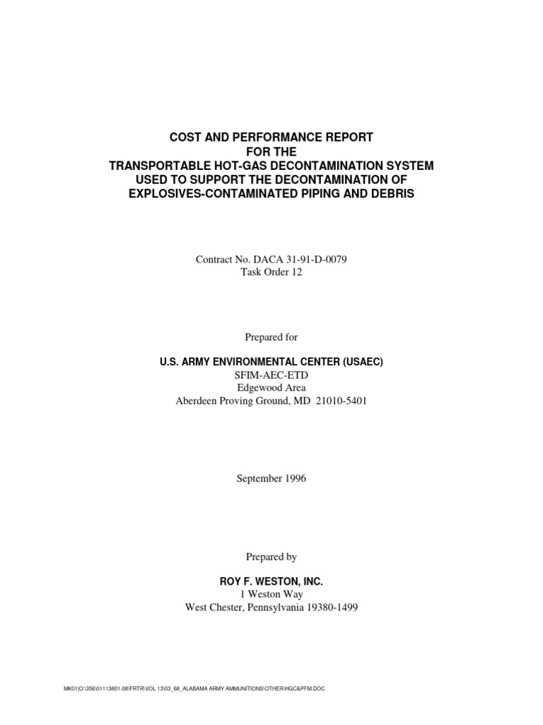 Cost Perform Hot Gas Decontam System | PDF | Resource Conservation And ...