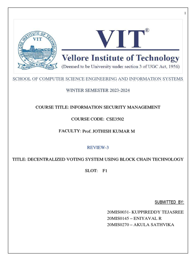 Ism Final | PDF | Electronic Voting | Secure Communication