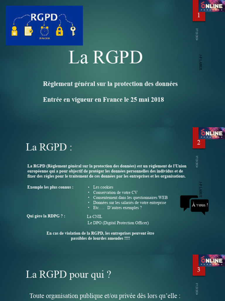 RGPD | PDF | Vie privée et informatique | Confidentialité