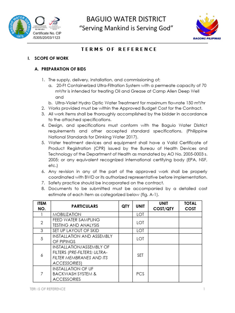 Terms of Reference | PDF