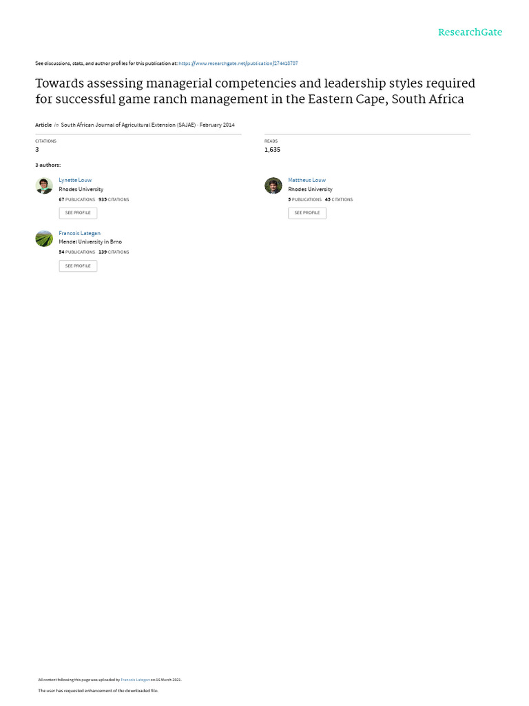 Towards Assessing Managerial Competencies and Leadership Styles ...