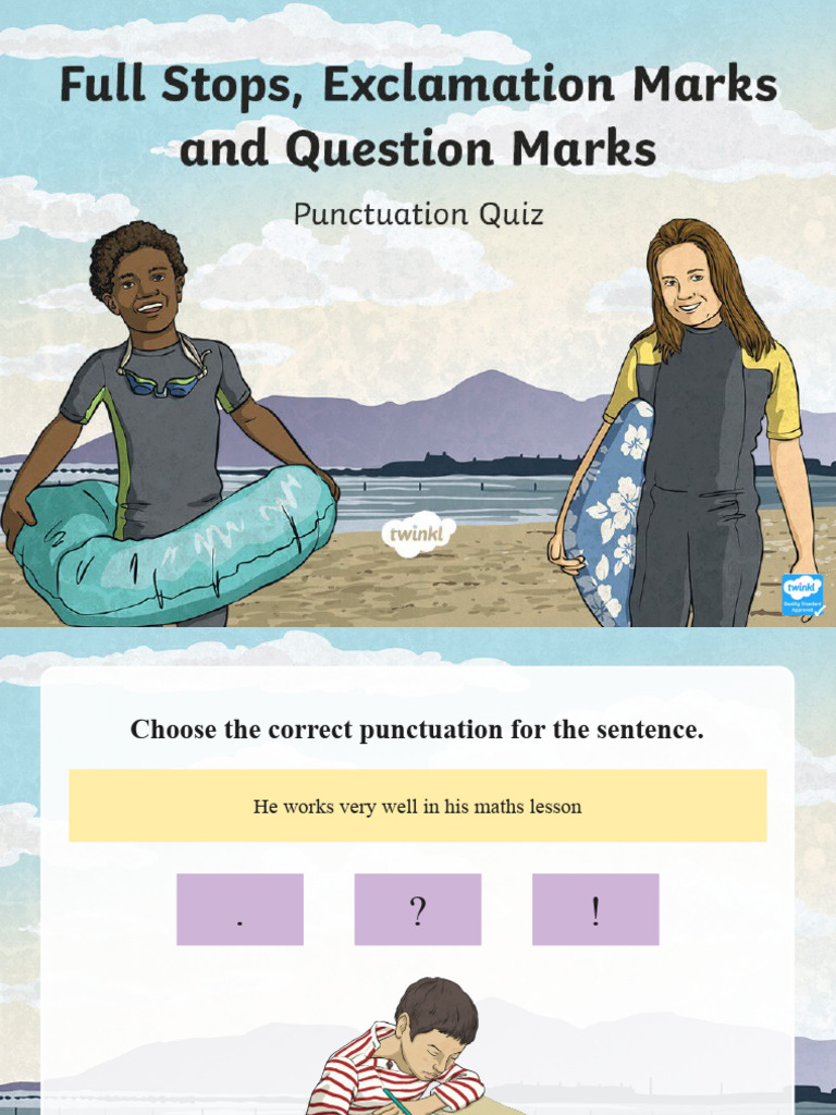 t2 e 443 Using A Full Stop Question Mark or Exclamation Mark To ...