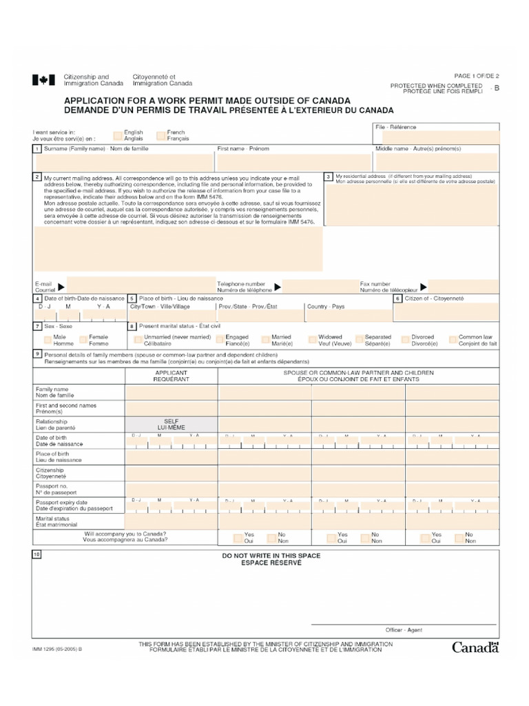 Application For Work Permit | PDF
