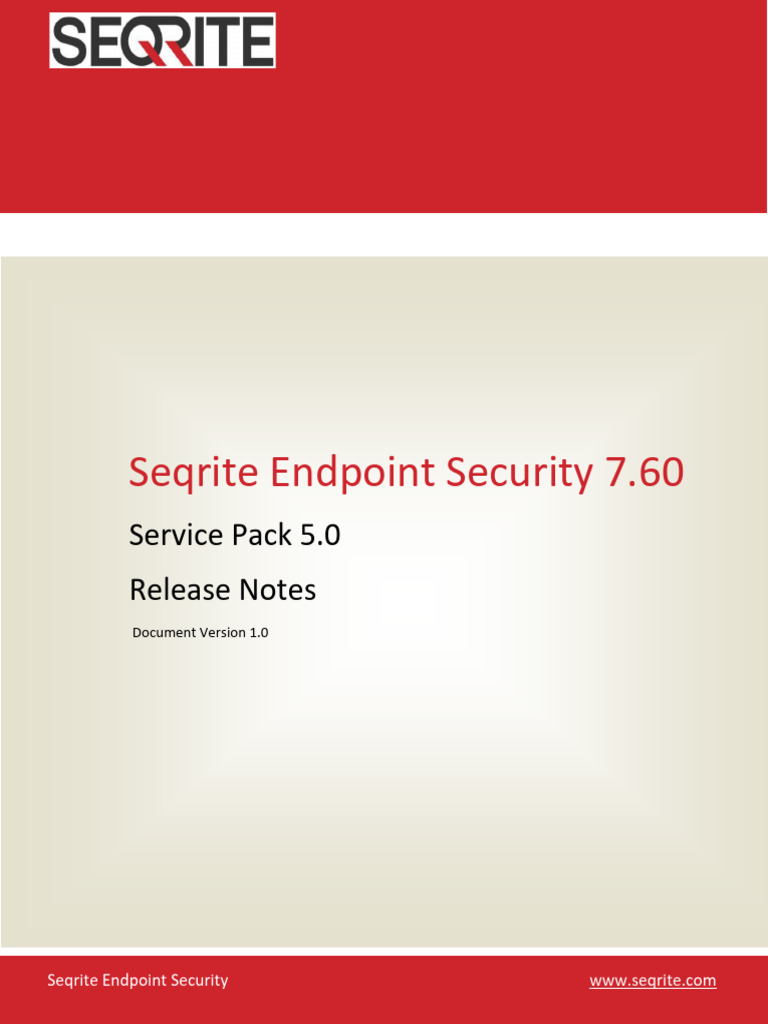 Seqrite 7.60 - Service - Pack - 5.0 - Release - Notes | PDF | Microsoft ...