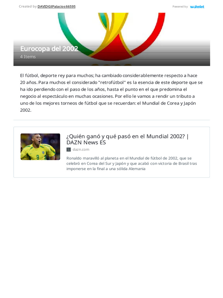 Eurocopa Del 2002 | PDF | Asociación de equipos de fútbol | Asociación ...
