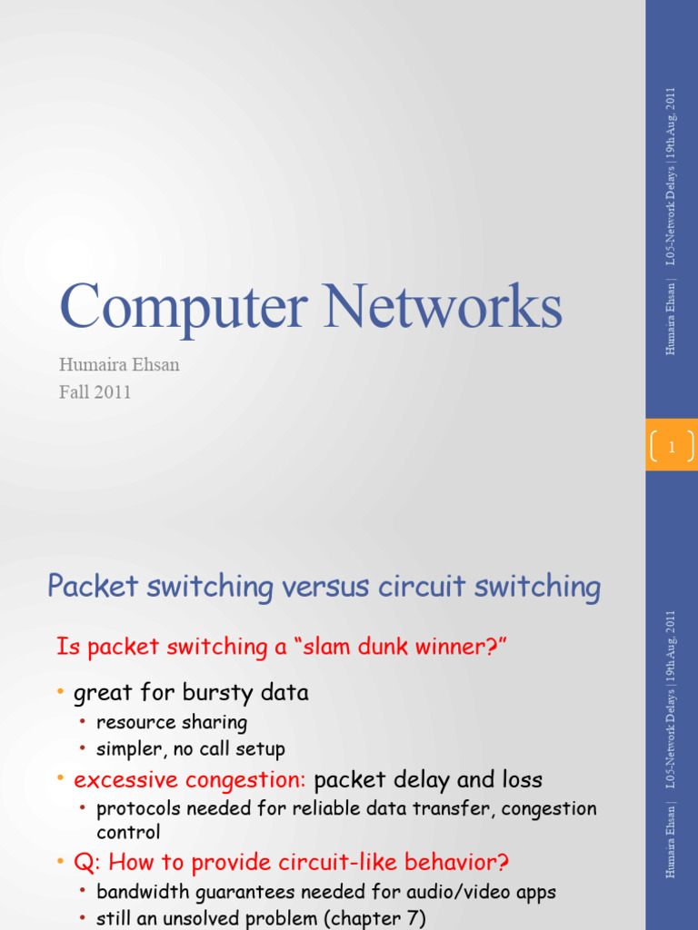 Lec05 Network Delays | PDF | Computer Network | Internet Service Provider