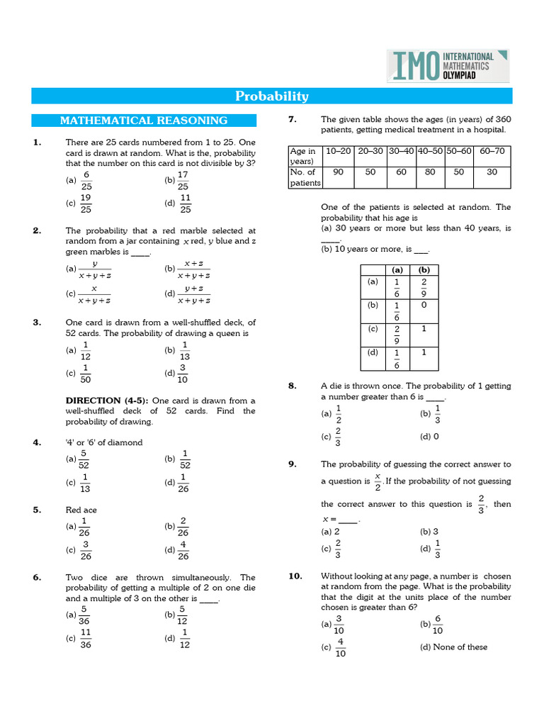 Probability Problems and Solutions | PDF | Probability | Probability Theory