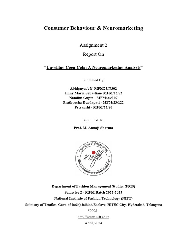 CBNM-Assignment 2 - Coca Cola Neuromarketing Strategies | PDF | Brand ...