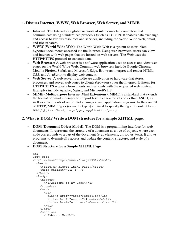 23vmt0c205-Web Technologies | PDF | World Wide Web | Internet & Web
