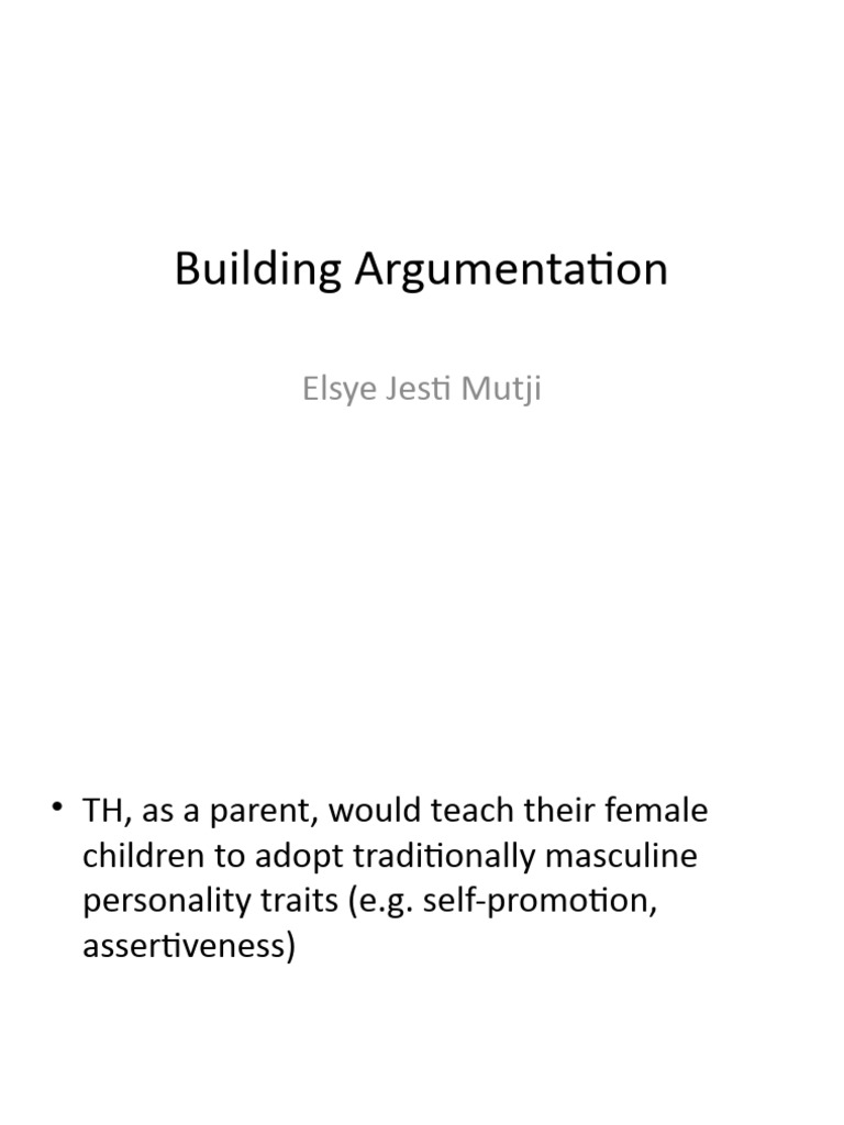 Building Argumentation | PDF