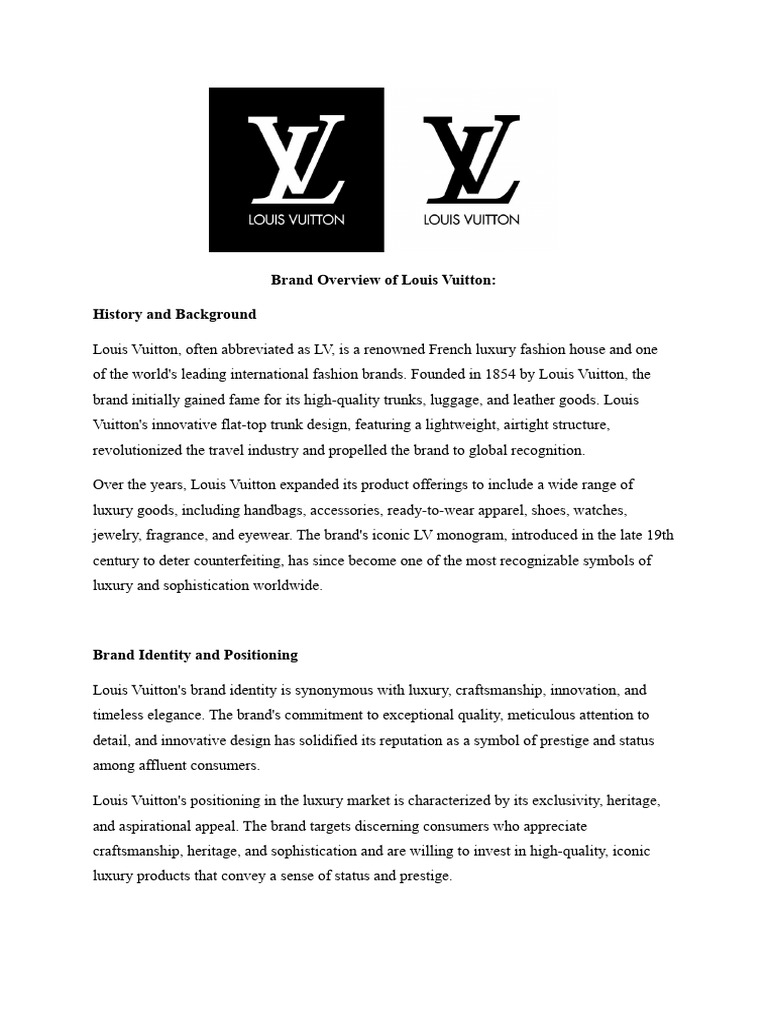 Louis Vuitton Brand Overview & IMC Strategy | PDF | Brand | Marketing ...