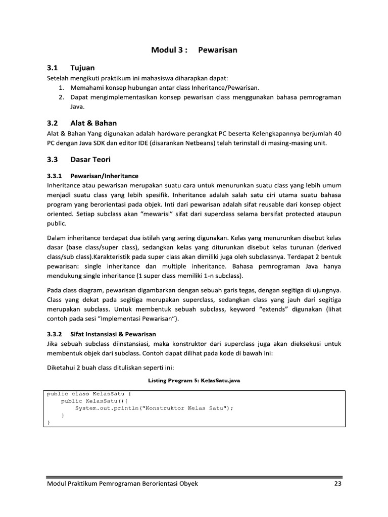 Modul Oop 3 - 4 | PDF