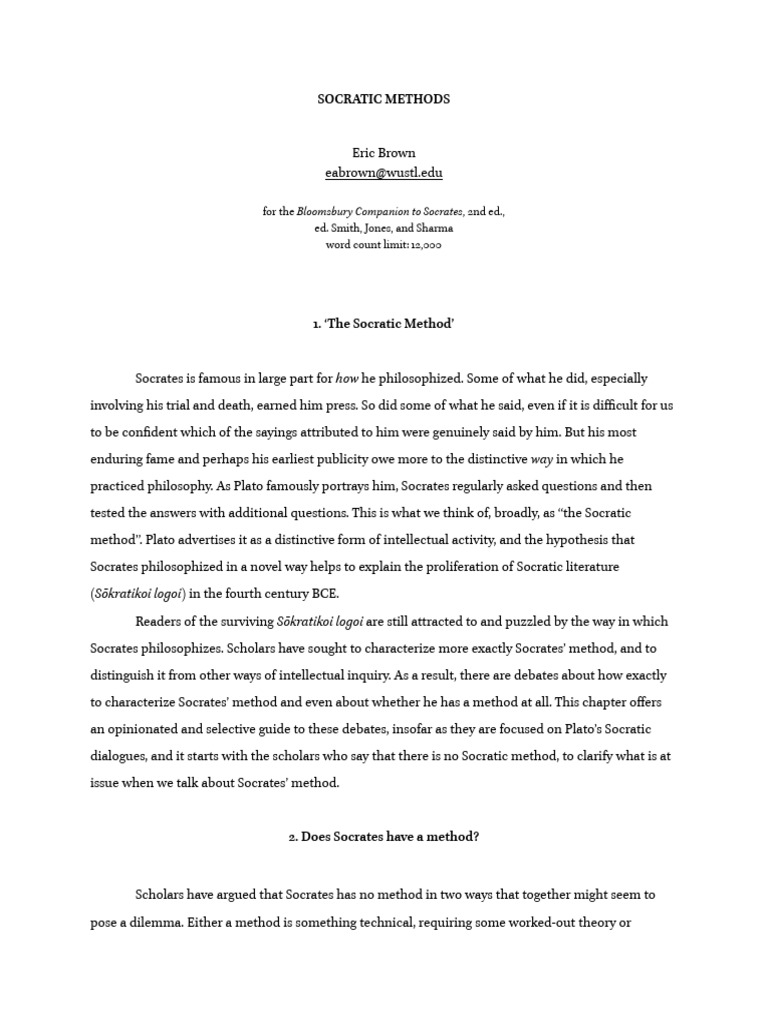 Socratic Methods | PDF | Socrates | Expert