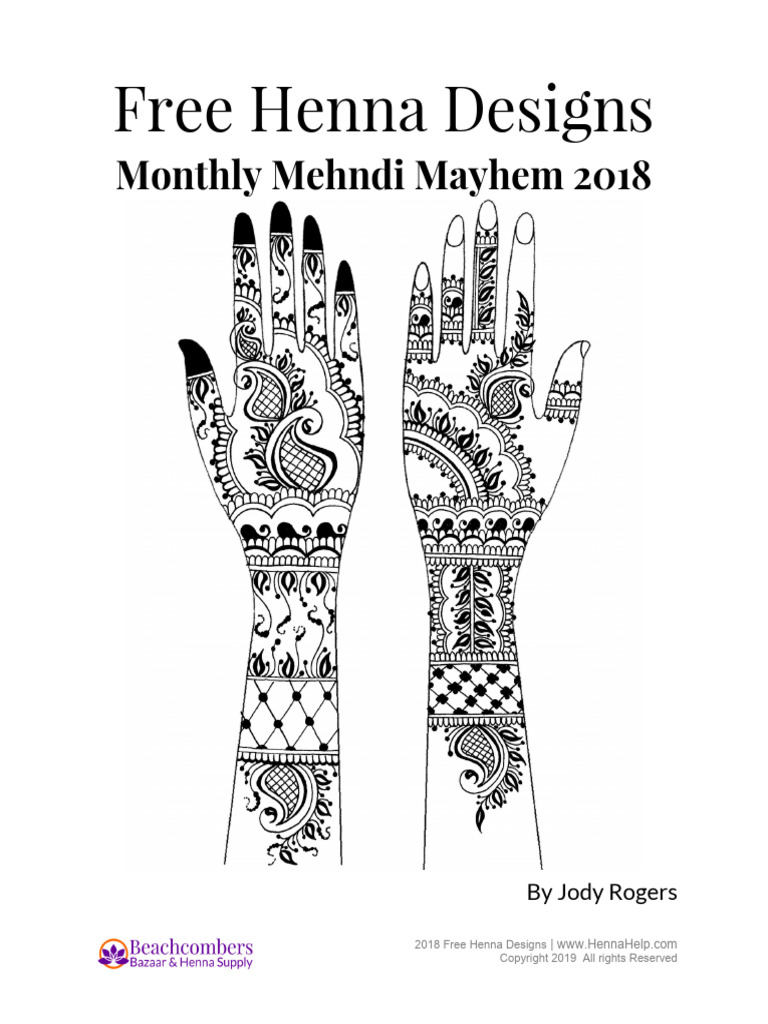 2018 MMM Free Henna Designs | PDF | Copyright | All Rights Reserved