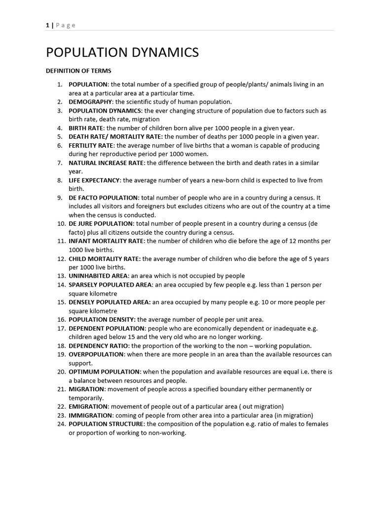 6.population Dynamics..Eric | PDF | Cost Of Living | Family Planning