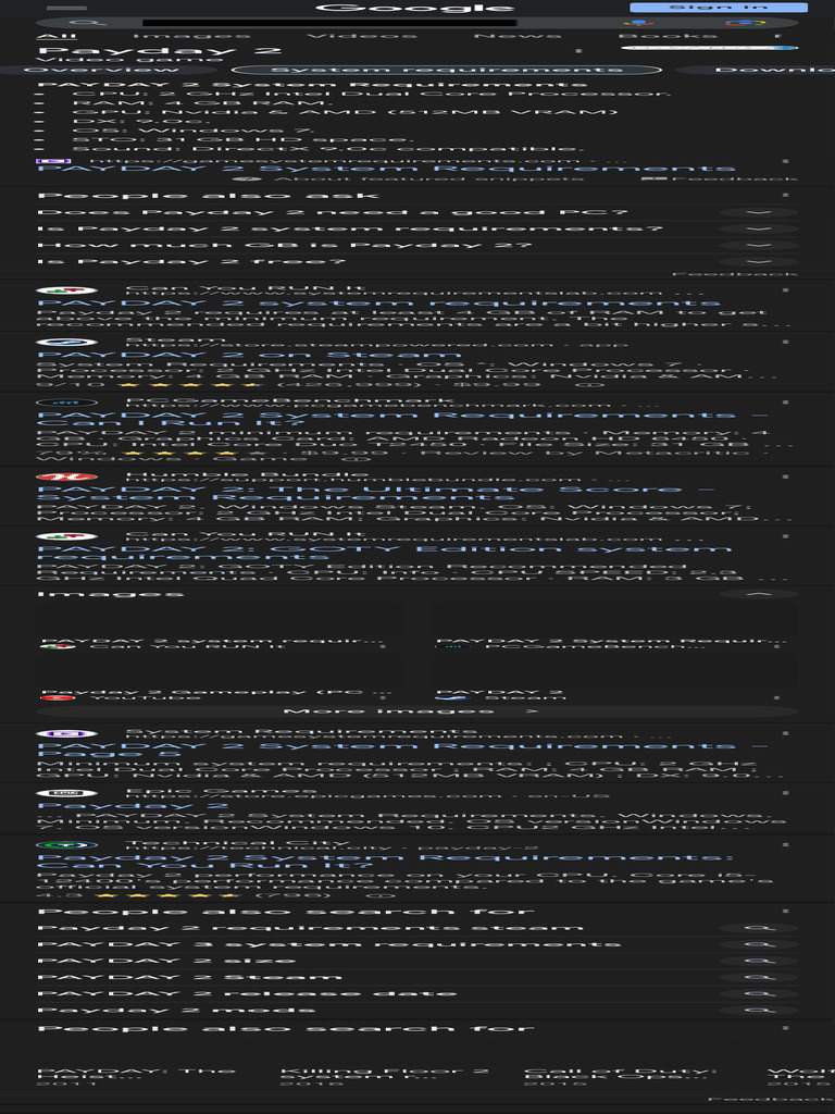 Payday 2 Requirements - Google Search | PDF | Graphics Processing Unit ...