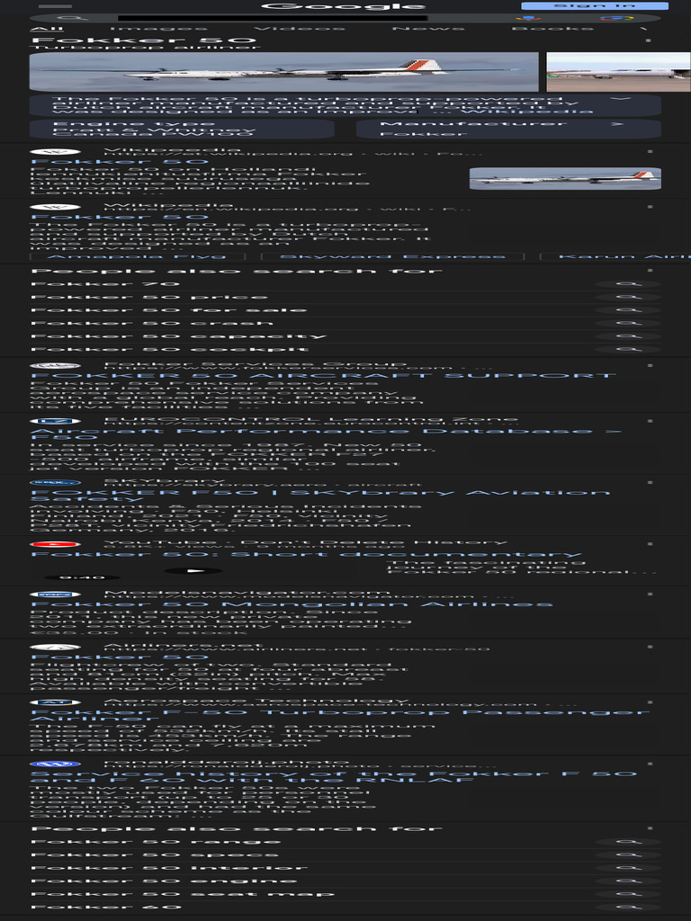 Fokker 50: Turboprop Airliner Guide | PDF | Transport | Aviation