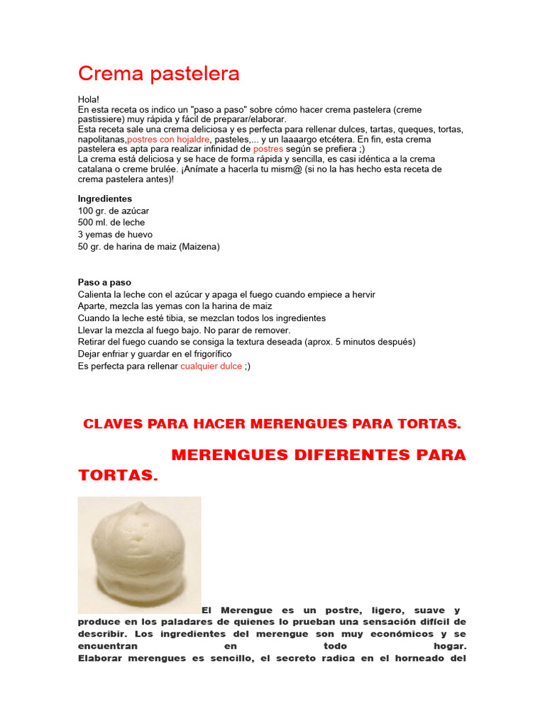 Recetas de Tortas | PDF | Pasteles | Postres