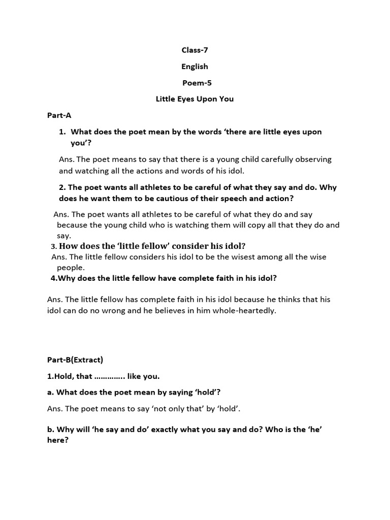 English Poem - 5 Class-7 | PDF | Language Arts & Discipline