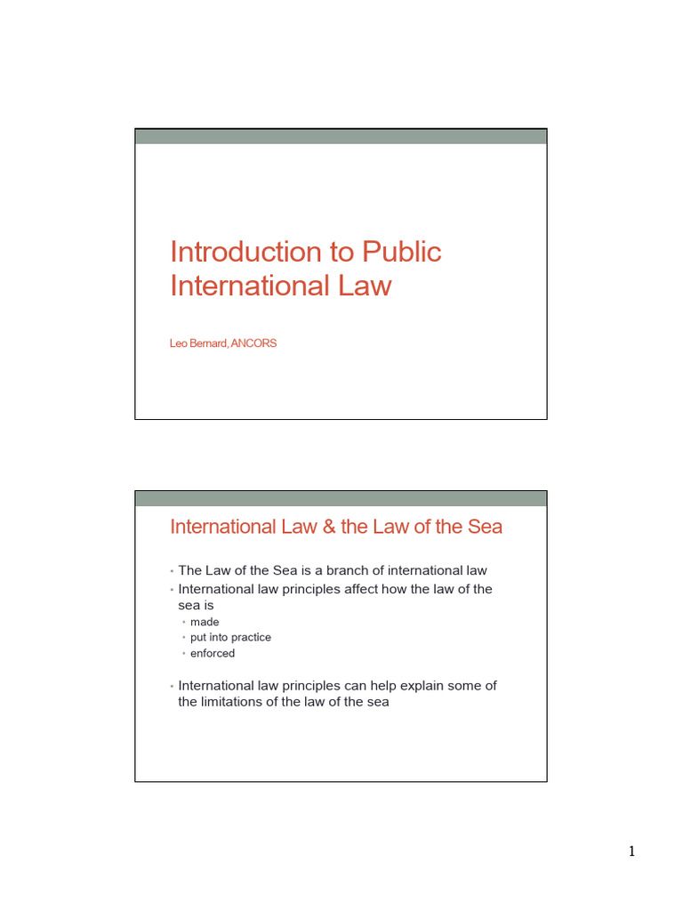 Introduction To International Law | PDF | International Law | United ...