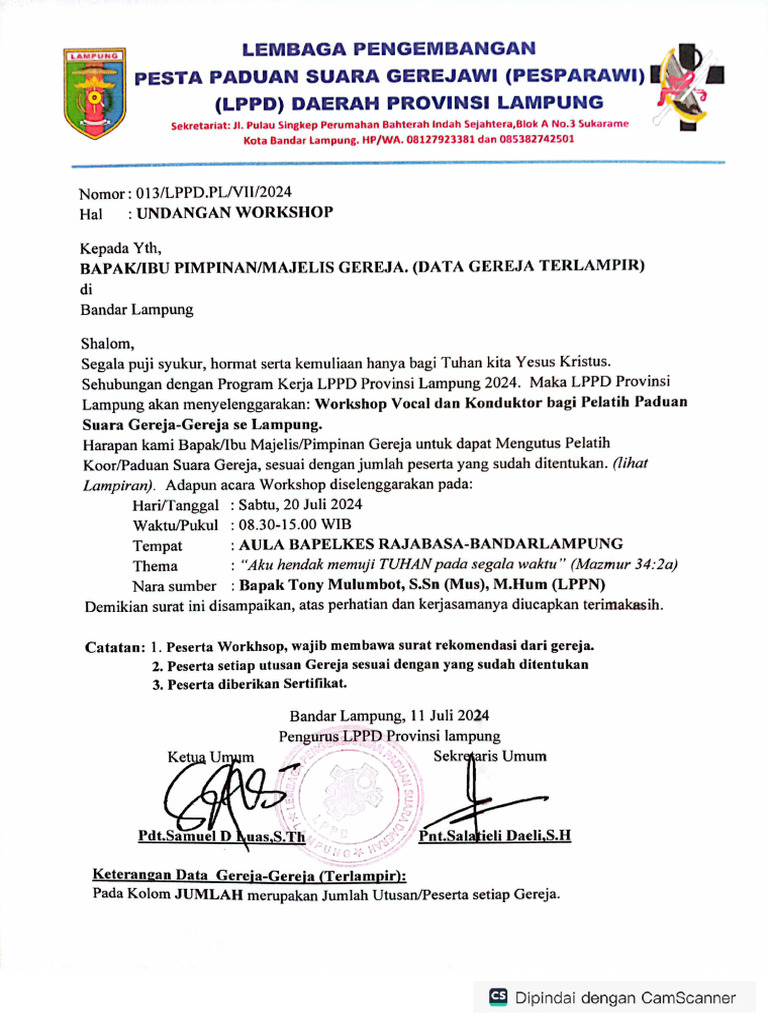 UNDANGAN WORKSHOp | PDF