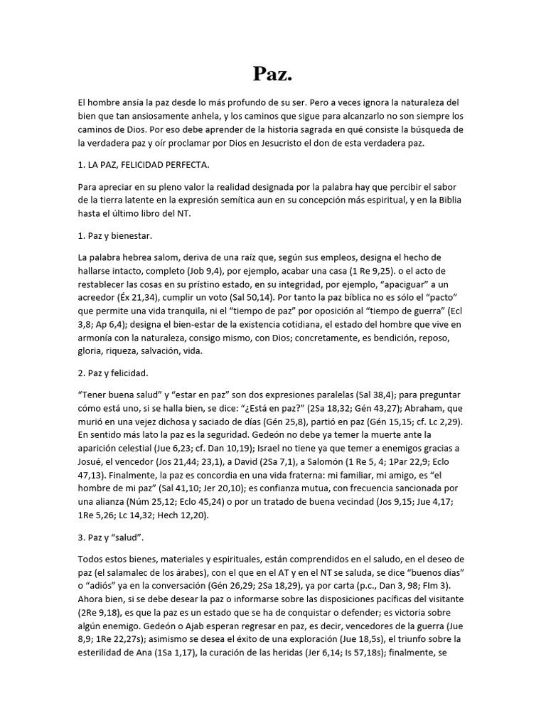 PAZ | PDF | Jesús | Paz