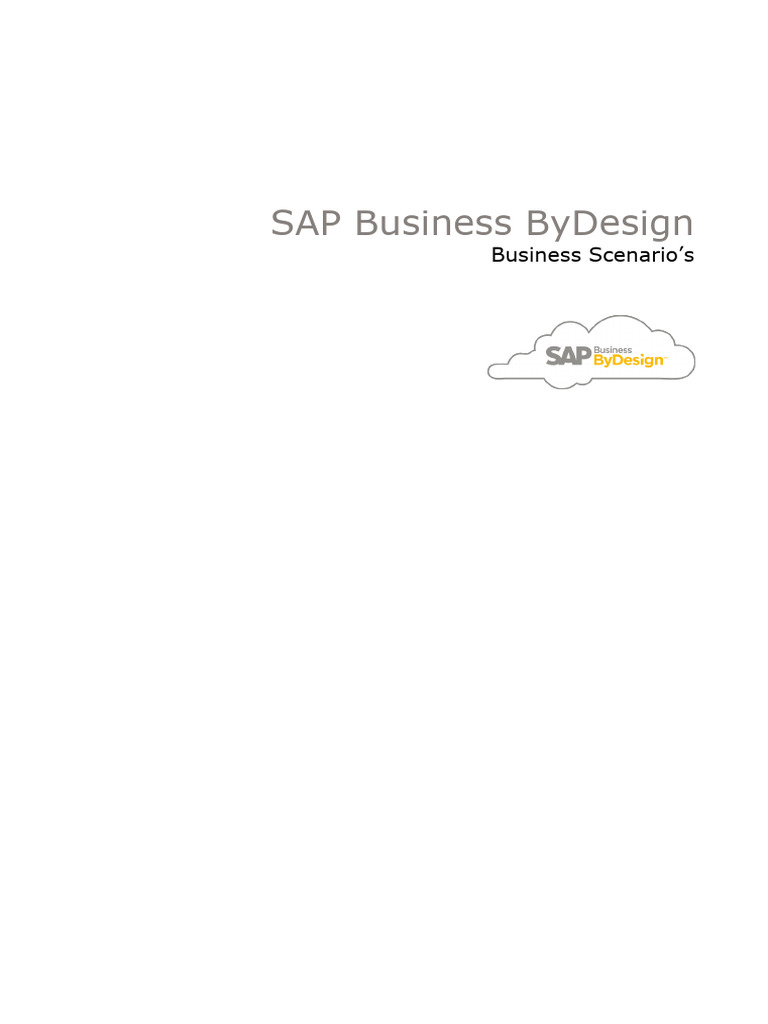 SAP ByD Business Scenarios | PDF | Inventory | Sales