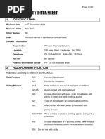 Windex® Original Glass Cleaner: Material Safety Data Sheet | PDF ...