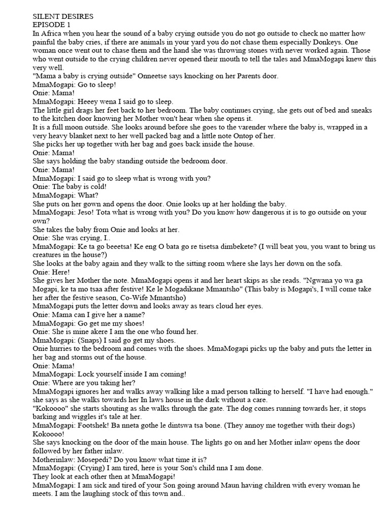 Silent Desires | PDF