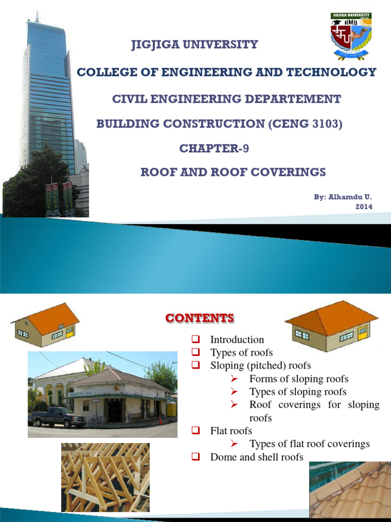Chapter-9 Roof and Roof Coverings | PDF | Roof | Truss
